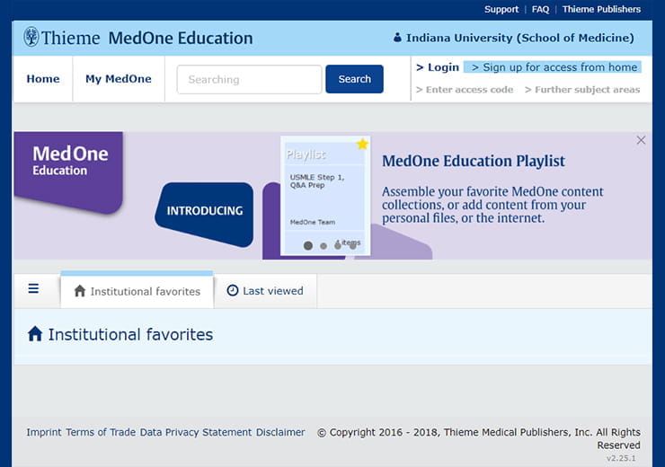 The Library now has access to Thieme MedOne Education and Thieme ...