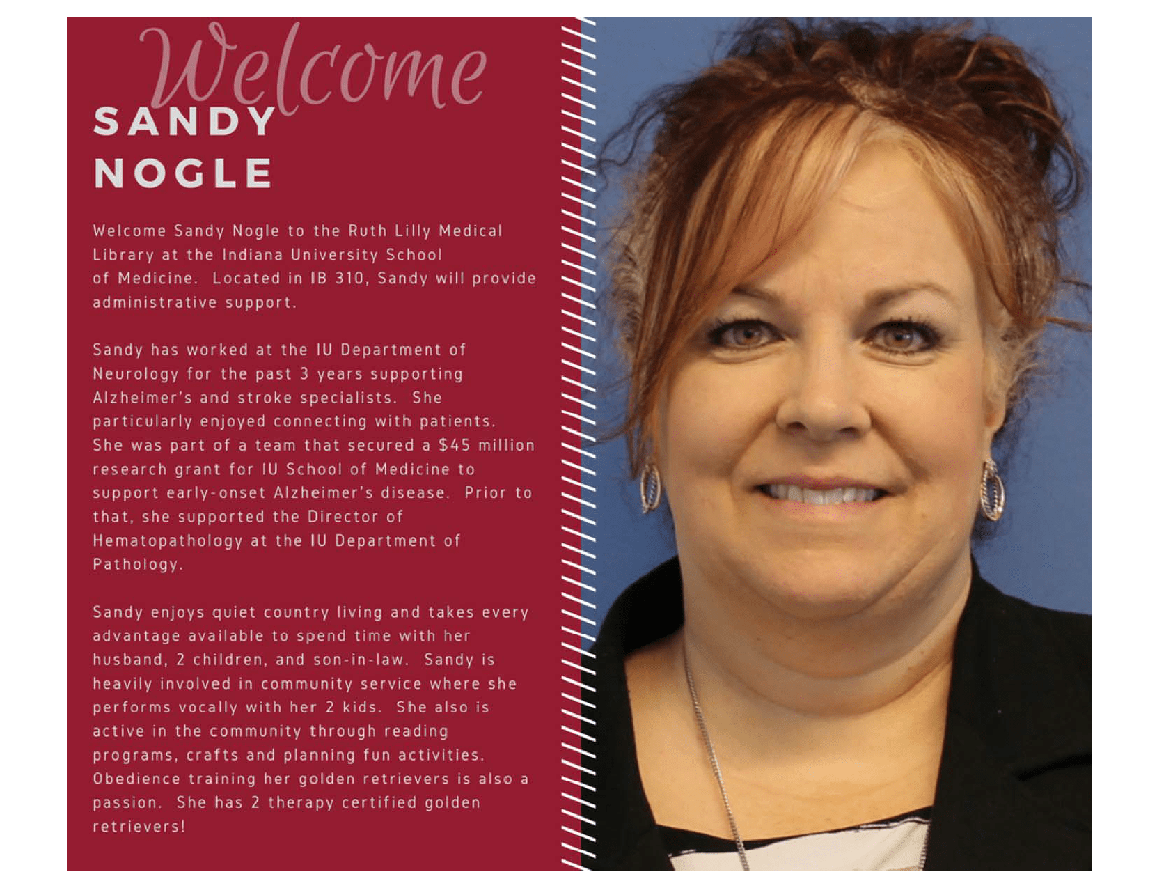 The Library welcomes Sandy Nogle